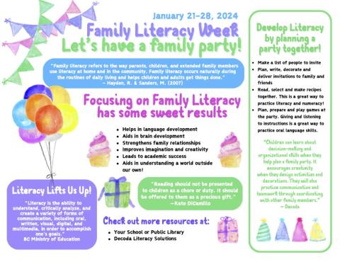Family Literacy Week Jan 21-28 | Ferris Elementary School